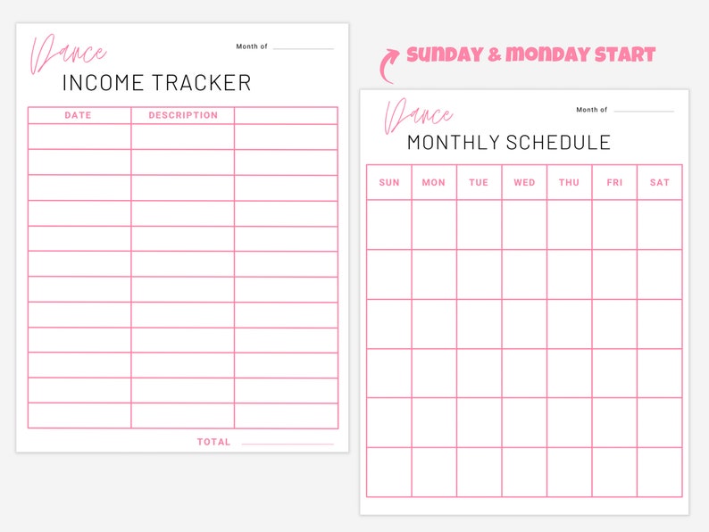 Dance Teacher Lesson Plan Bundle, Printable Class Planner, Attendance ...