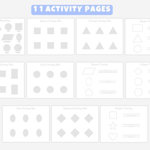 Shapes Busy Book for Toddler, Montessori Quiet Book, Preschool Kids ...