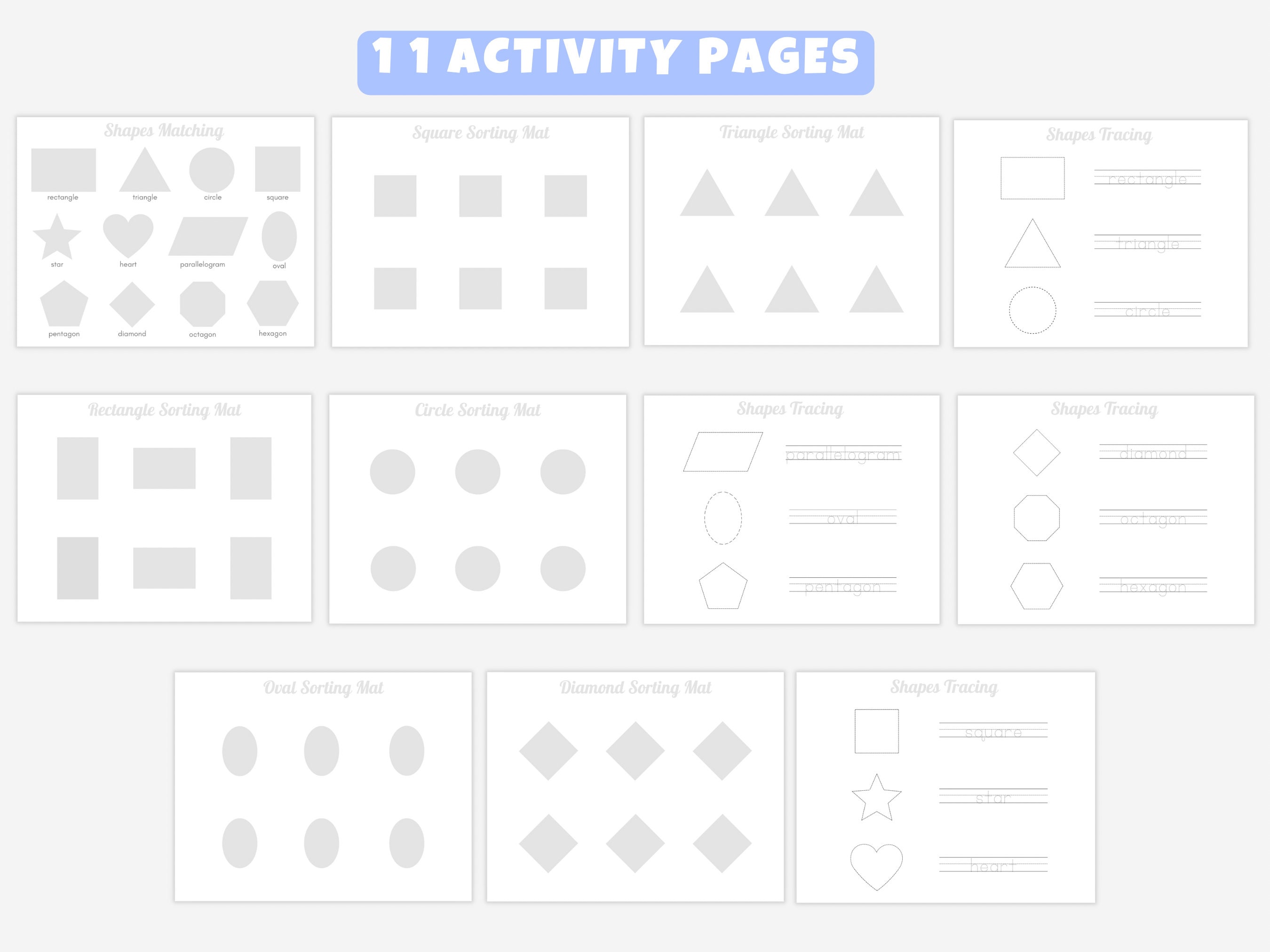 Shapes Busy Book for Toddler, Montessori Quiet Book, Shapes Matching ...