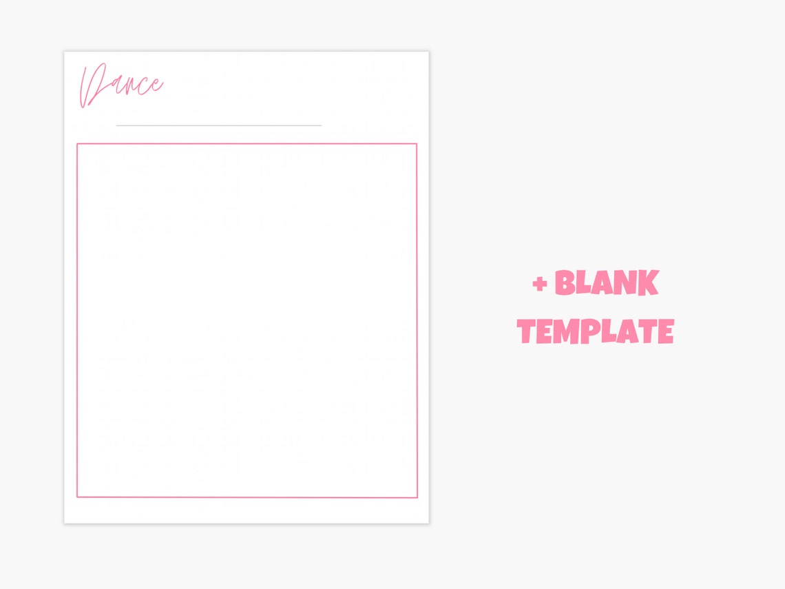 Dance Teacher Lesson Plan Bundle Printable Class Planner - Etsy