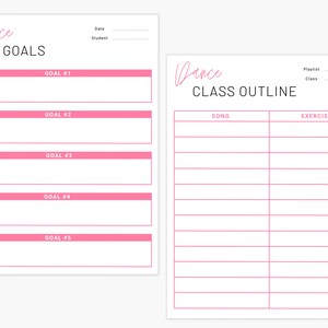 Dance Teacher Lesson Plan Bundle, Printable Class Planner, Attendance ...