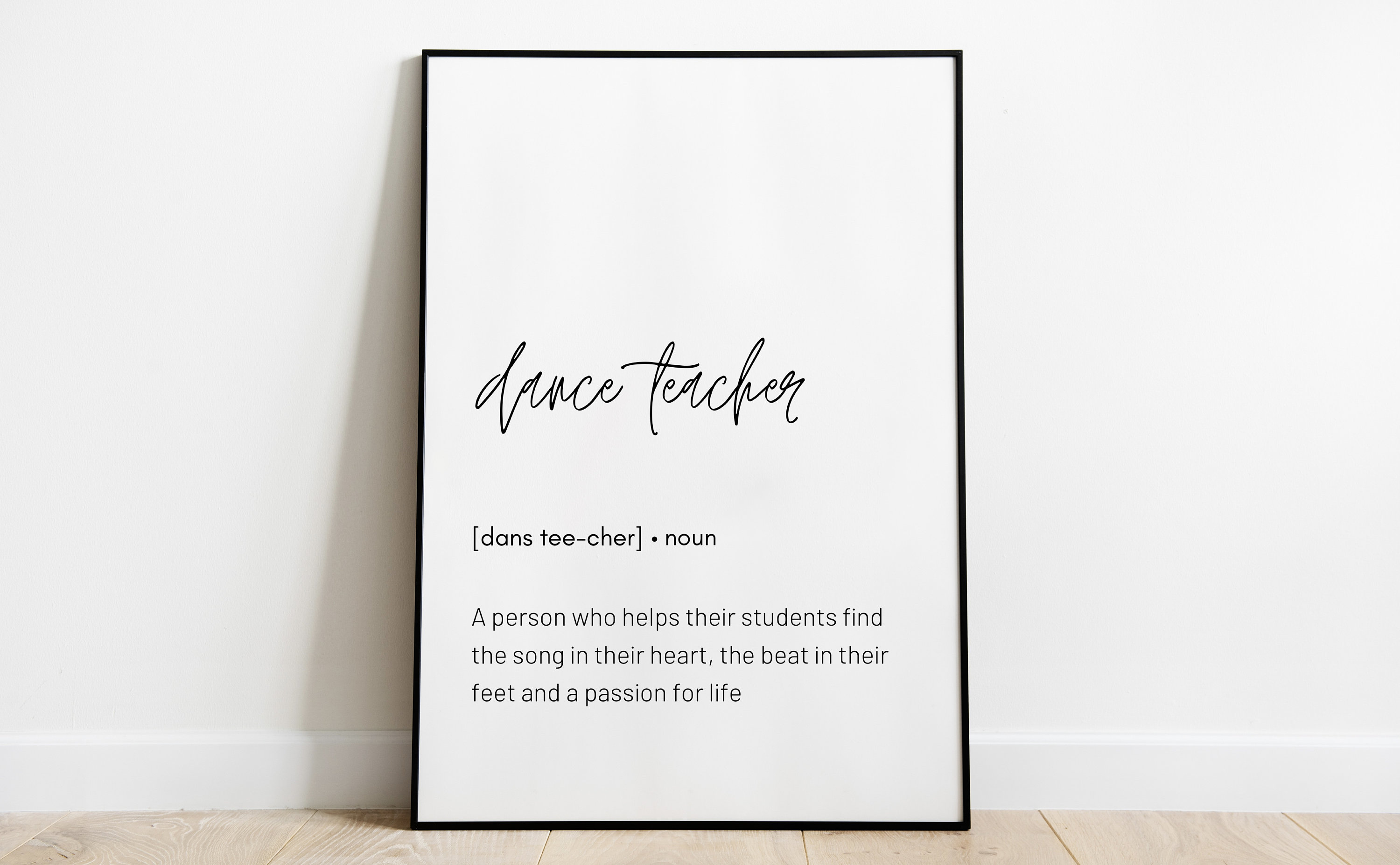 Dance Teacher Appreciation Print, Dance Teacher Thank You Gift, Dance ...