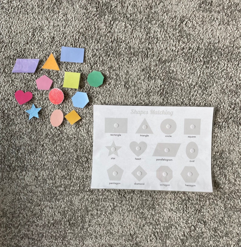 Shapes Matching Activity Page, Match the Shapes Game for Toddler and ...