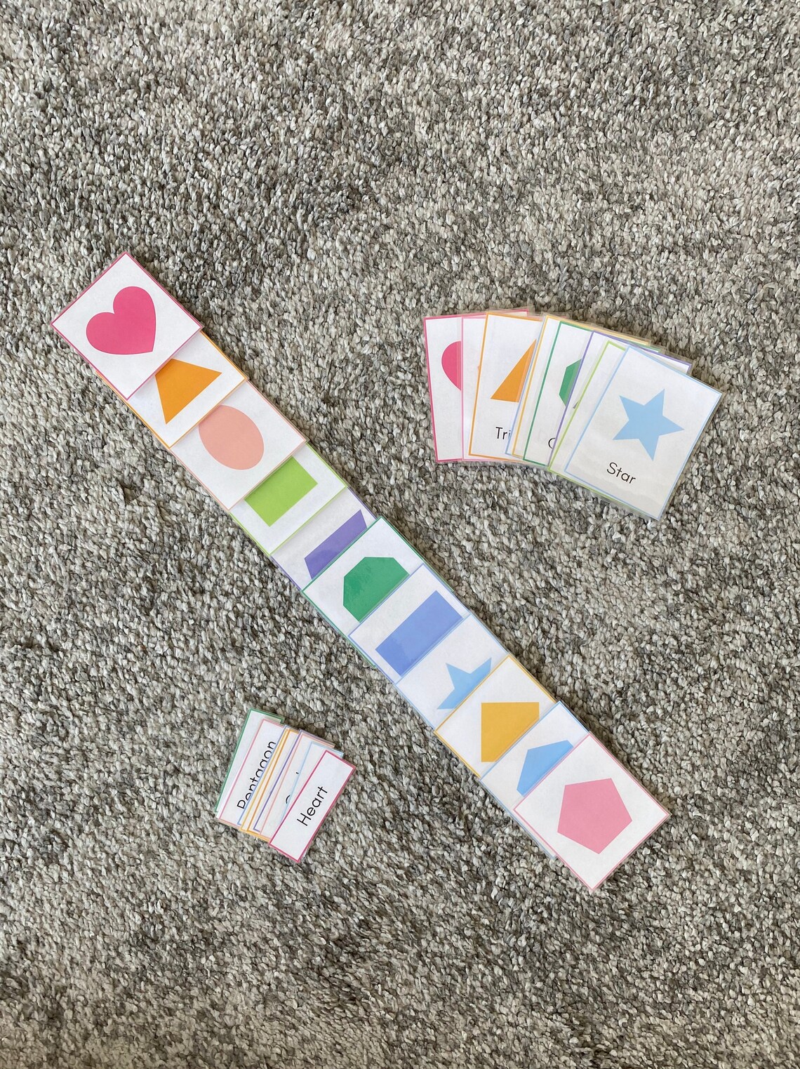 Shapes Flash Cards Printable Preschool, Montessori Nomenclature Cards ...