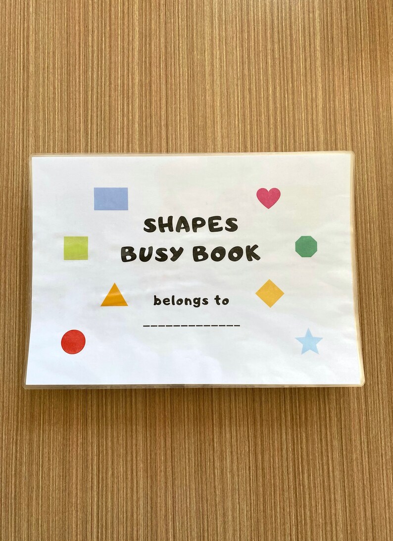 Shapes Busy Book for Toddler Montessori Quiet Book Shapes - Etsy
