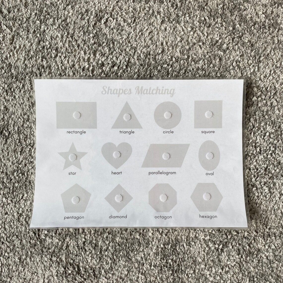 Shapes Matching Activity Page, Match the Shapes Game for Toddler and ...