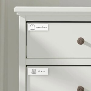 Kids Dresser Drawer Label, Closet Storage Label, Clothes Case Label ...