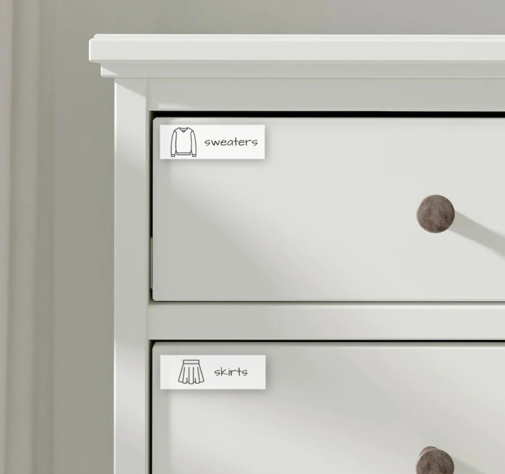 Kids Dresser Drawer Label, Closet Storage Label, Clothes Case Label ...