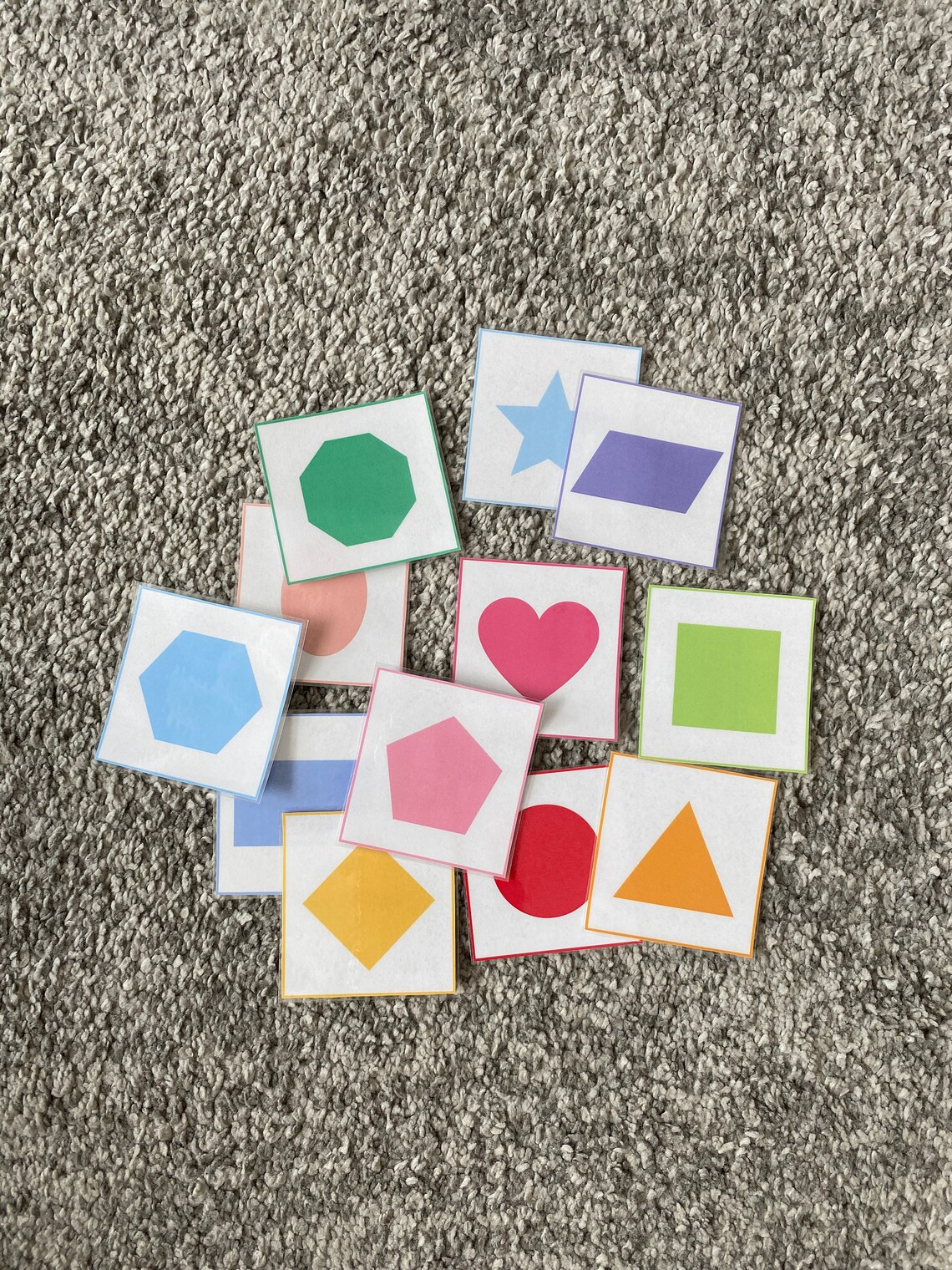Shapes Flash Cards Printable Preschool, Montessori Nomenclature Cards ...