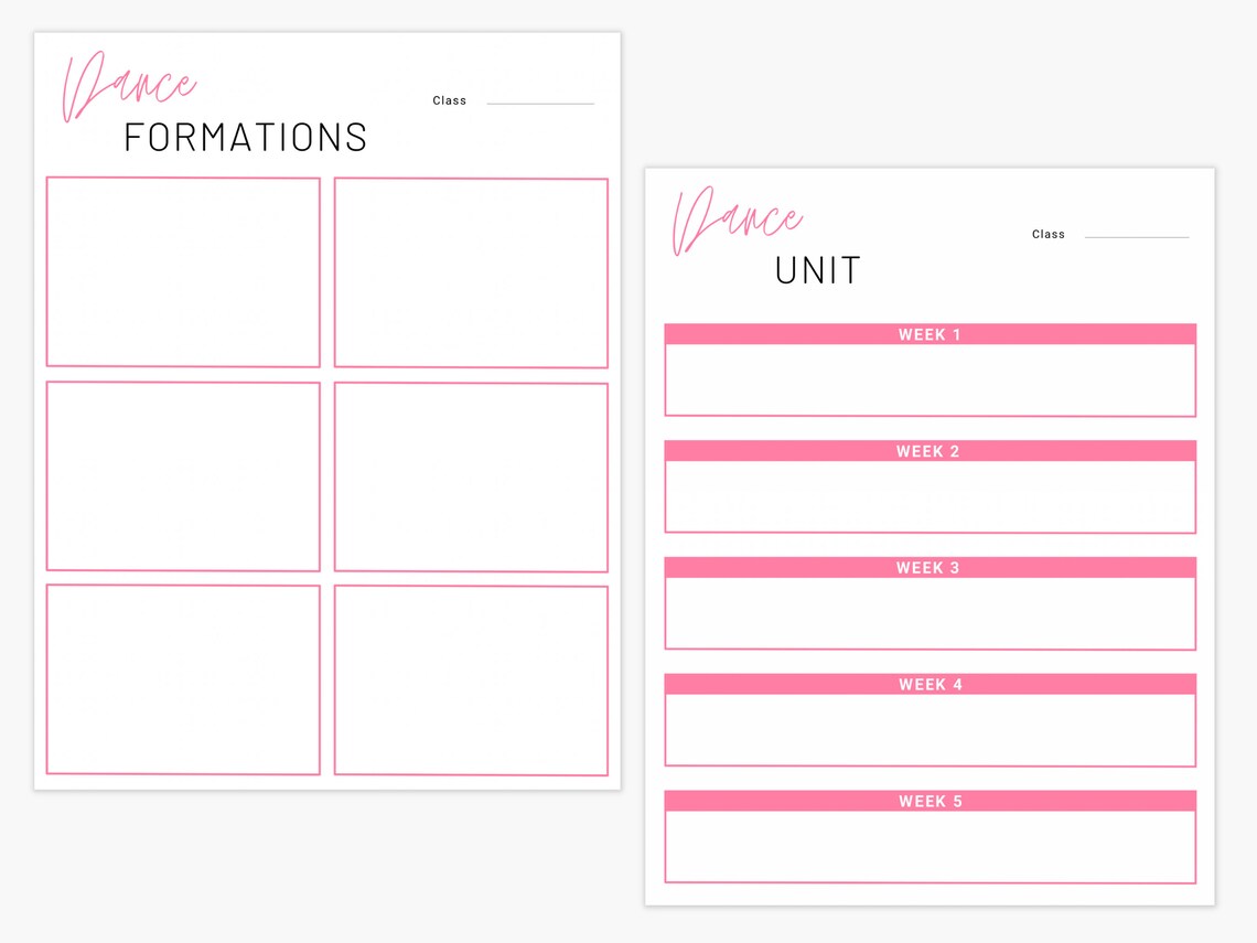 Dance Teacher Lesson Plan Bundle Printable Class Planner - Etsy