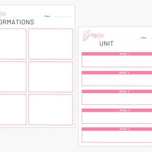 Dance Teacher Lesson Plan Bundle, Printable Class Planner, Attendance ...