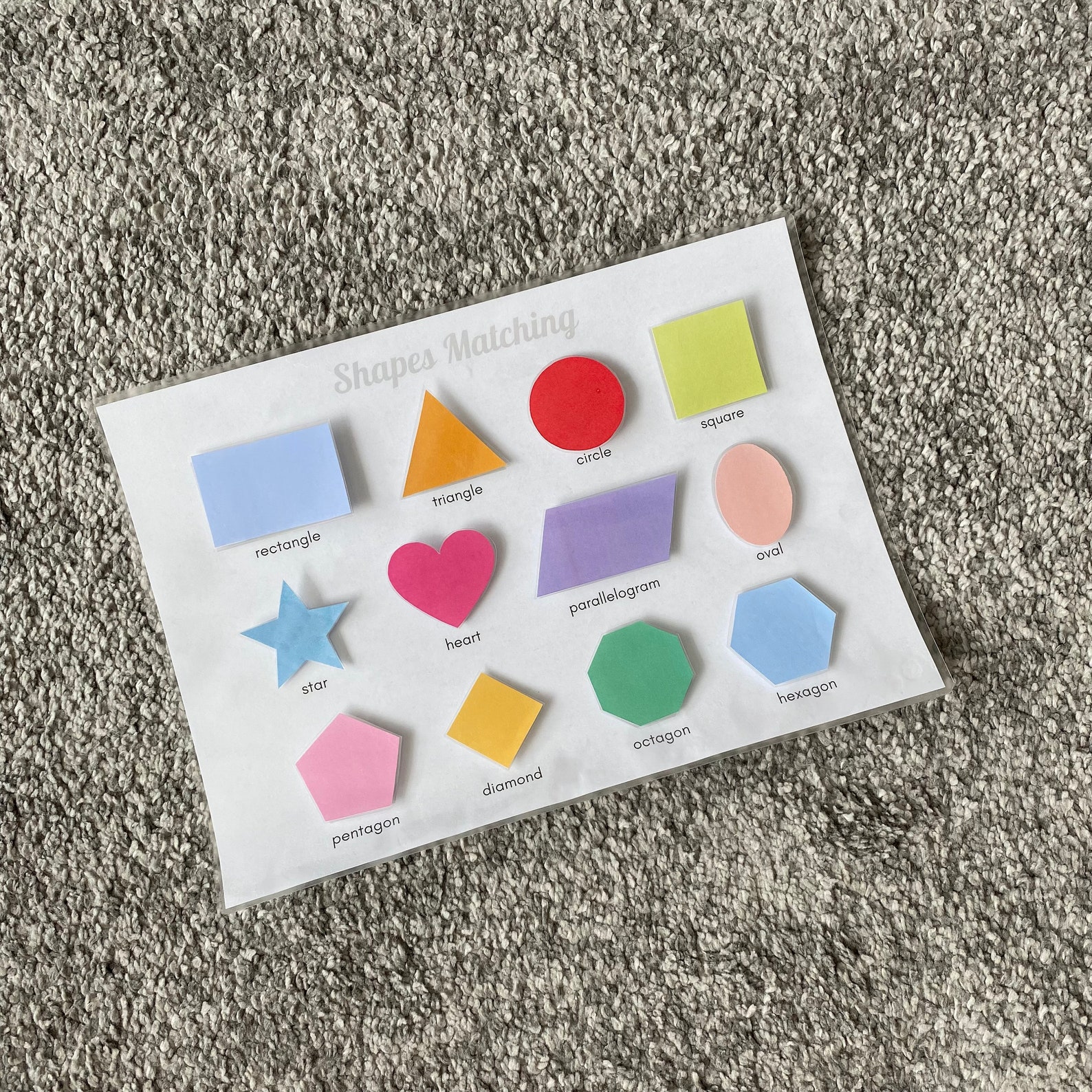 Shapes Matching Activity Page, Match the Shapes Game for Toddler and ...