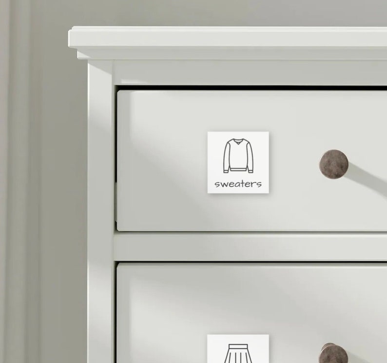 Kids Dresser Drawer Label, Closet Storage Label, Clothes Case Label ...