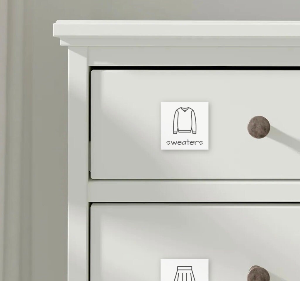 Kids Dresser Drawer Label, Closet Storage Label, Clothes Case Label ...
