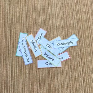 Shapes Flash Cards Printable Preschool Montessori - Etsy