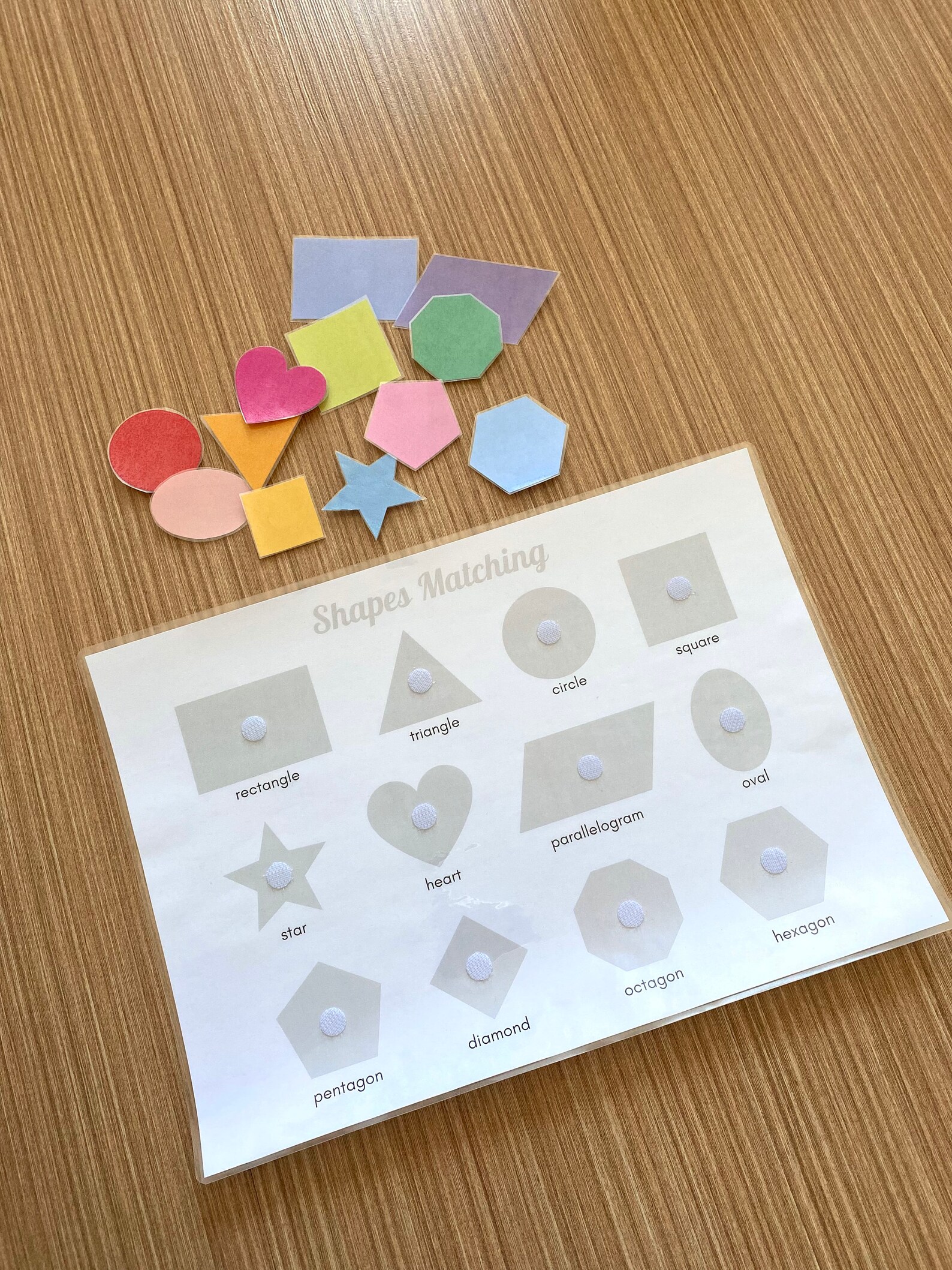 Shapes Busy Book for Toddler Montessori Quiet Book Shapes - Etsy