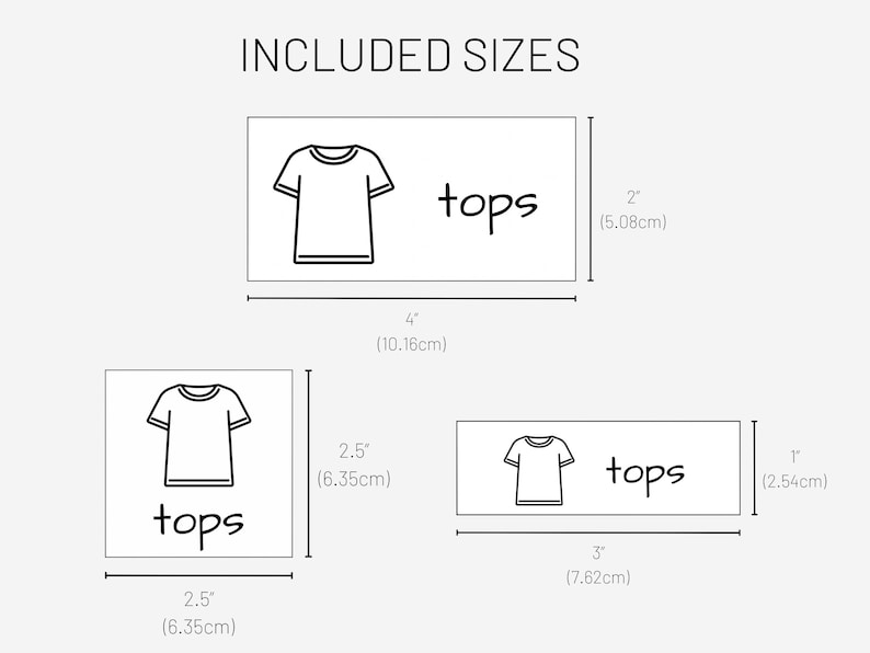 Kids Dresser Drawer Label, Closet Storage Label, Clothes Case Label ...