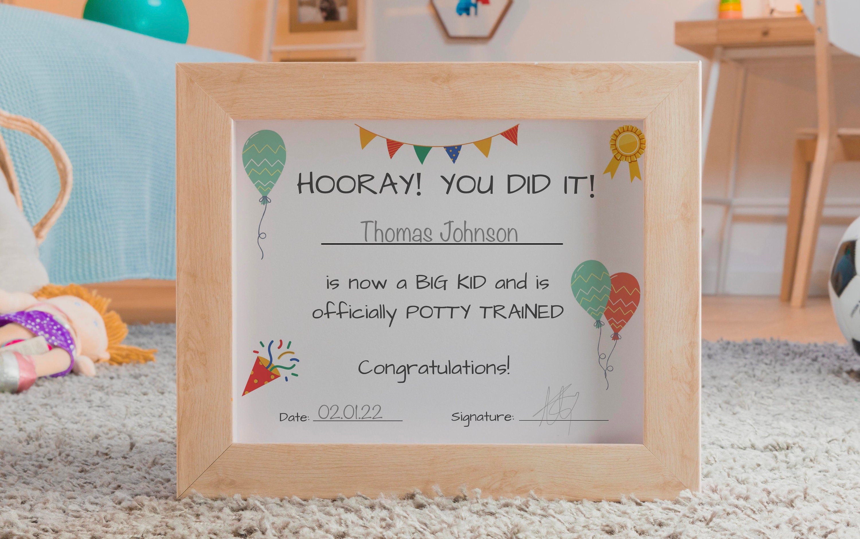 Printable Potty Training Chart and Certificate, Toddler Bathroom ...