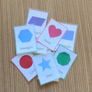 Shapes Flash Cards Printable Preschool Montessori - Etsy