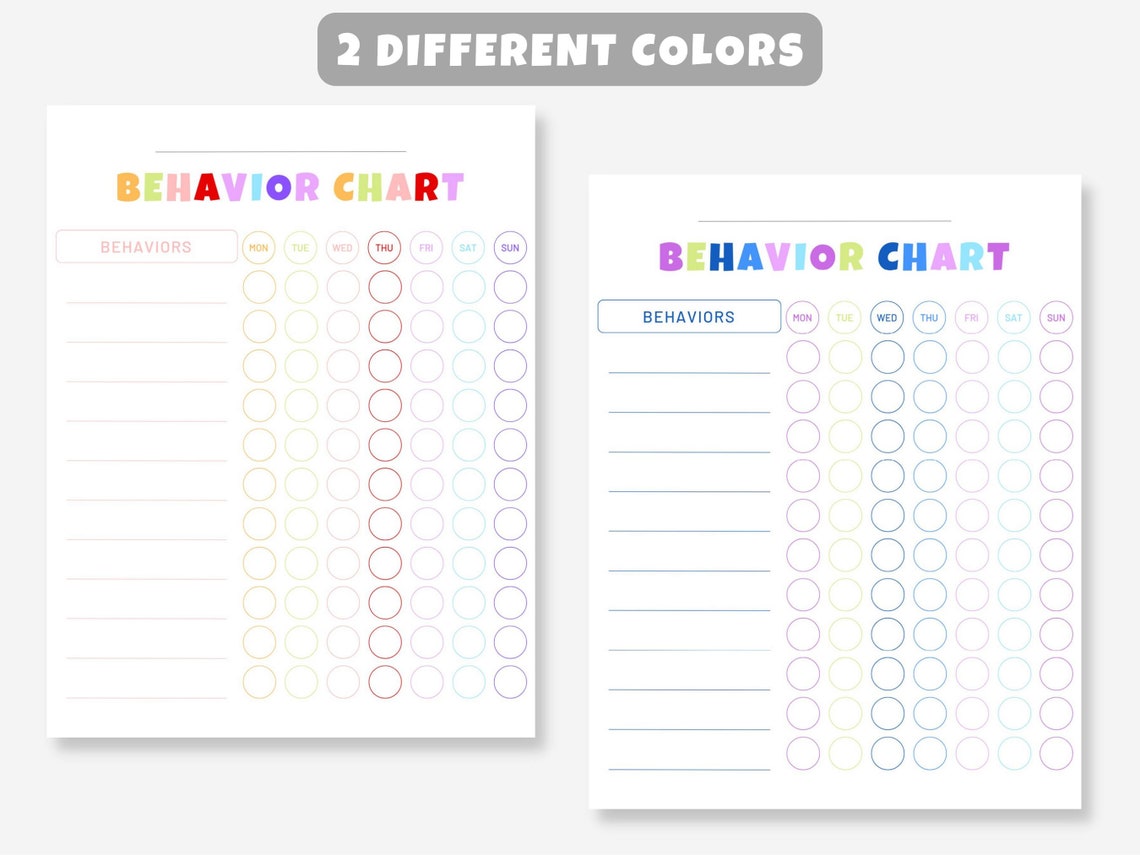 Behavior Chart for Kids, Sticker Chart for Toddler, Classroom Behaviour ...