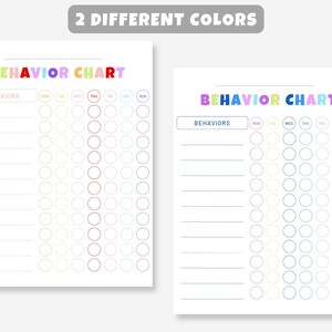 Behavior Chart for Kids, Sticker Chart for Toddler, Classroom Behaviour ...