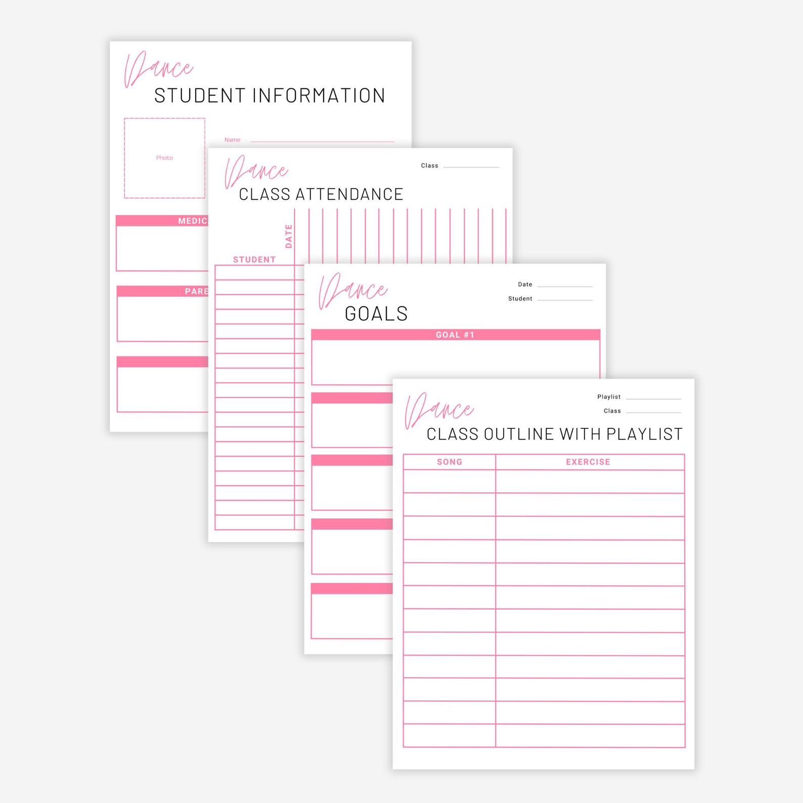 Dance Teacher Lesson Plan Bundle, Printable Dance Class Planner, Dance ...