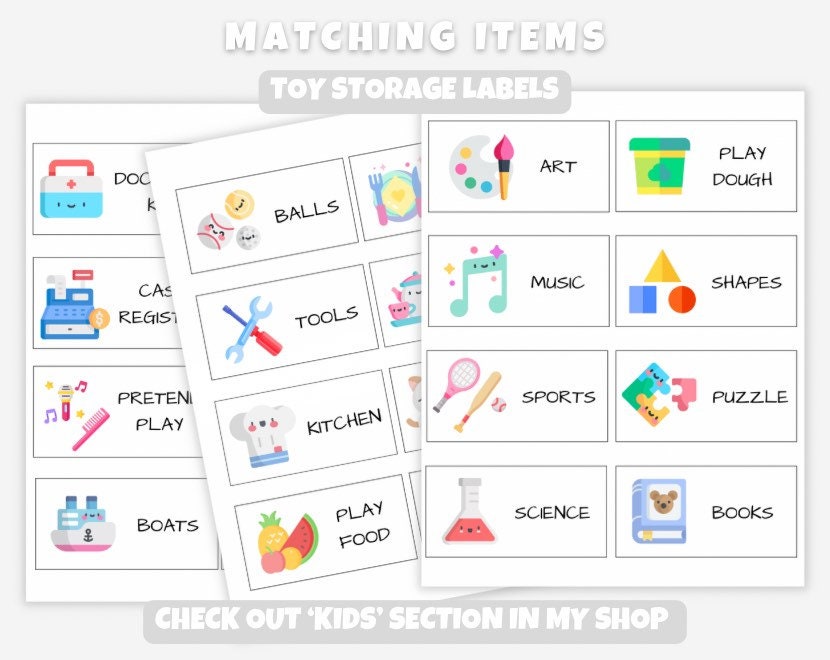 Kids Dresser Drawer Label, Closet Storage Label, Clothes Case Label ...