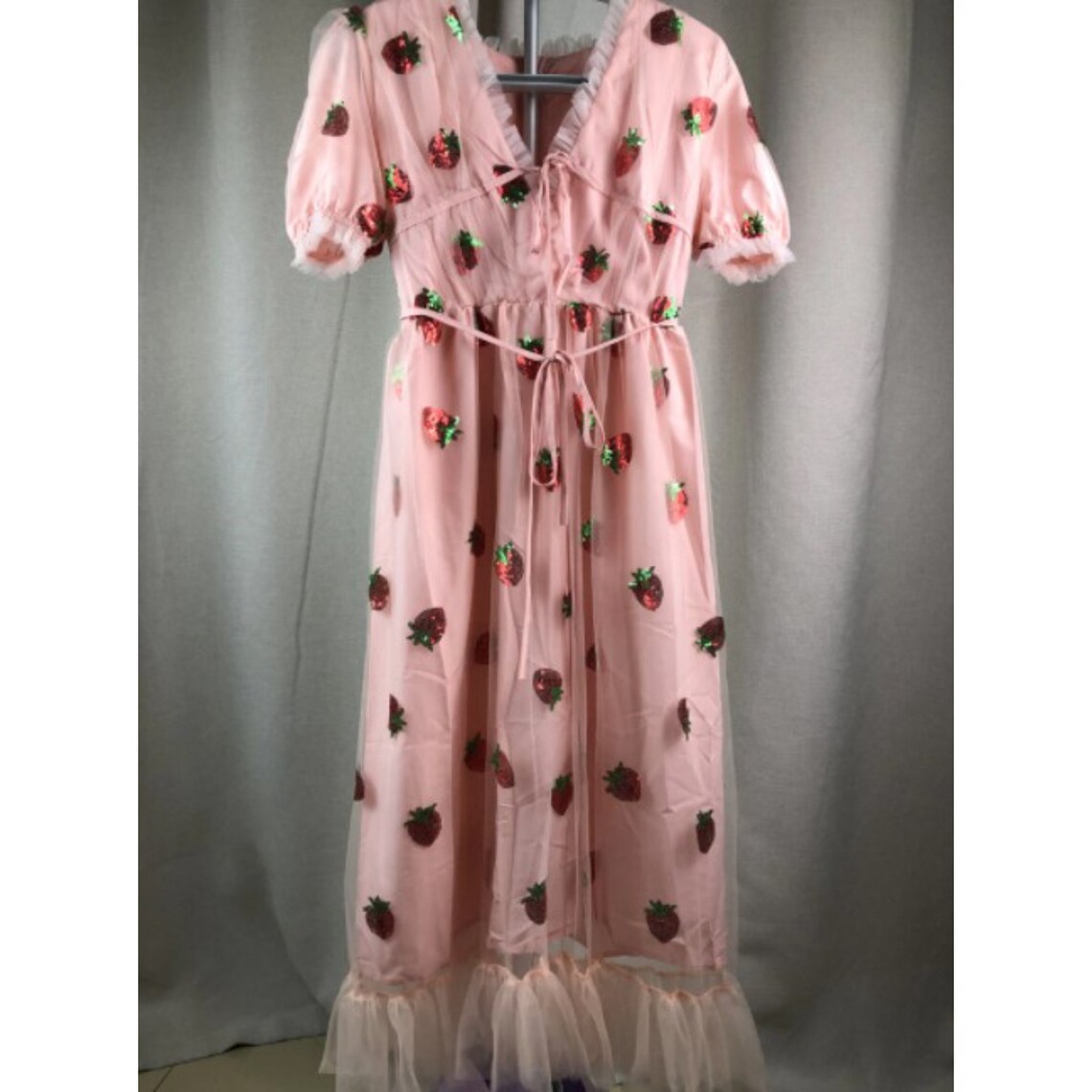 Woman Strawberry Dress Strawberry Tulle Dress Vintage Dress Etsy