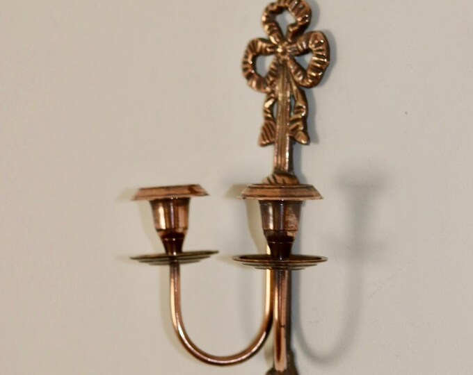 Vintage Copper Bow Sconce - Etsy