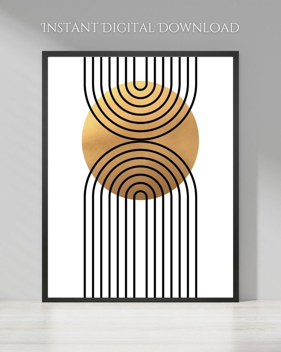 Rising Sun Digital Print Wall Art Download - Modern, Interior Design ...