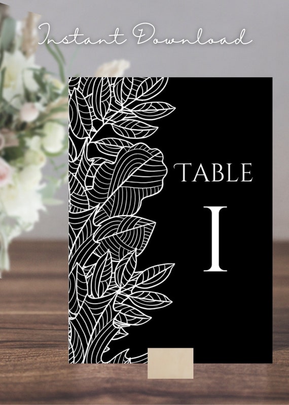 Formal Lace Table Numbers Instant Download Wedding Modern - Etsy