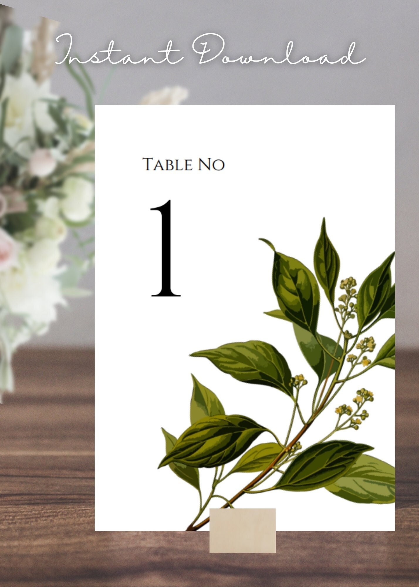 Rustic Table Numbers Instant Download Wedding, Modern, Nature, Print ...