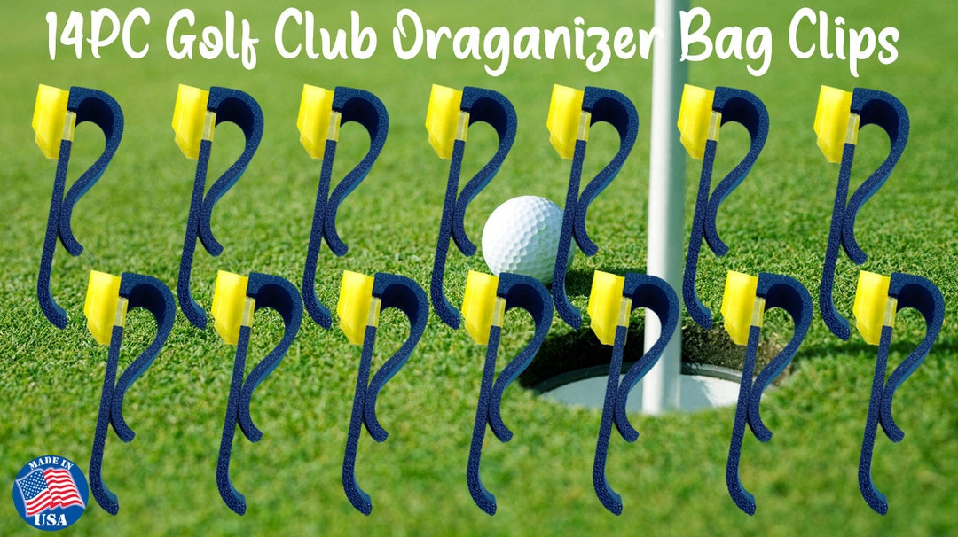 University of Michigan 14 PC Golf Club Organizer Bag Clip & Golf Tee ...