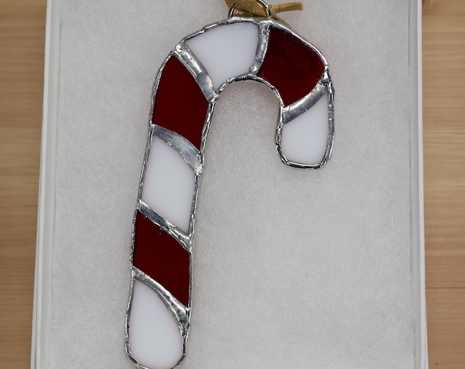 Stained Glass Christmas Ornament Stained Glass Candy Cane Stained Glass ...