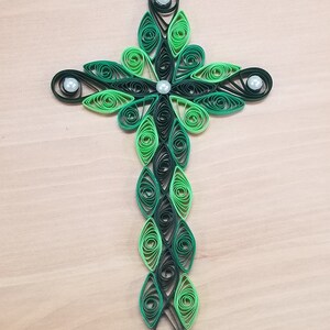 Paper Quilled Art Cross Ornament -custom Colors Available - Etsy
