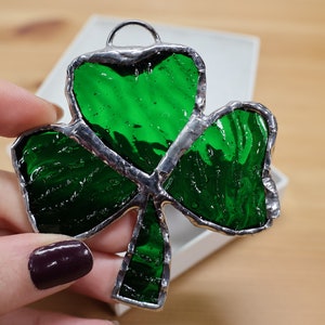 Stained Glass Shamrock - St. Patrick Shamrock - Three Leaf Clover ...