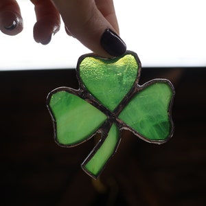Stained Glass Shamrock - St. Patrick Shamrock - Three Leaf Clover ...