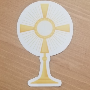 Eucharistic Adoration Sticker - Vinyl Sticker- Catholic Sticker - Etsy