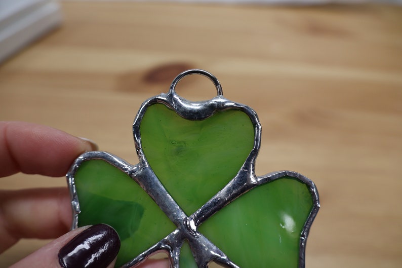 Stained Glass Shamrock St. Patrick Shamrock Three Leaf - Etsy