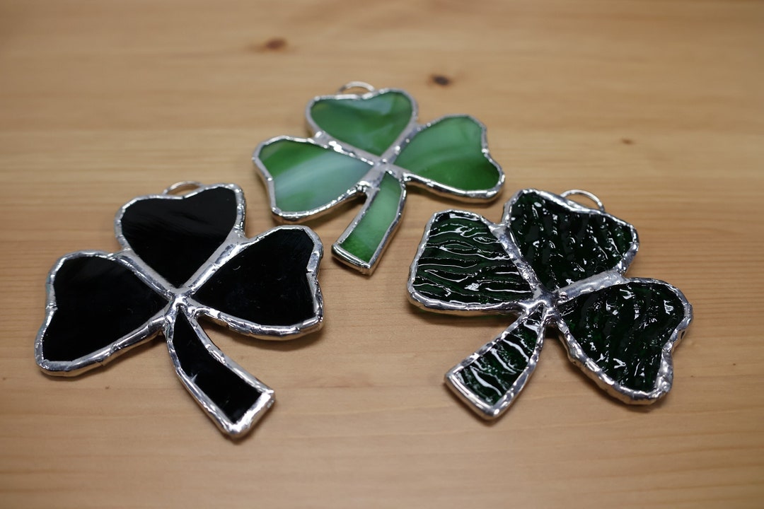 Stained Glass Shamrock - St. Patrick Shamrock - Three Leaf Clover ...