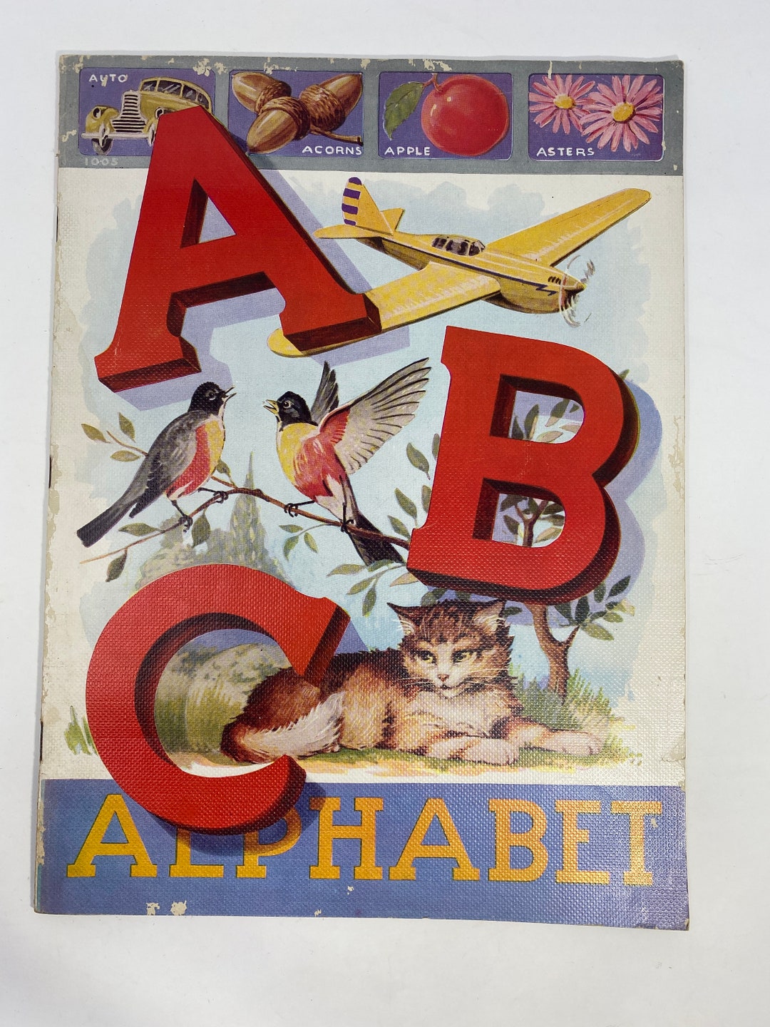 Vintage ABC Alphabet Book, 1940, Samuel Lowe Publishing, Oversized ...