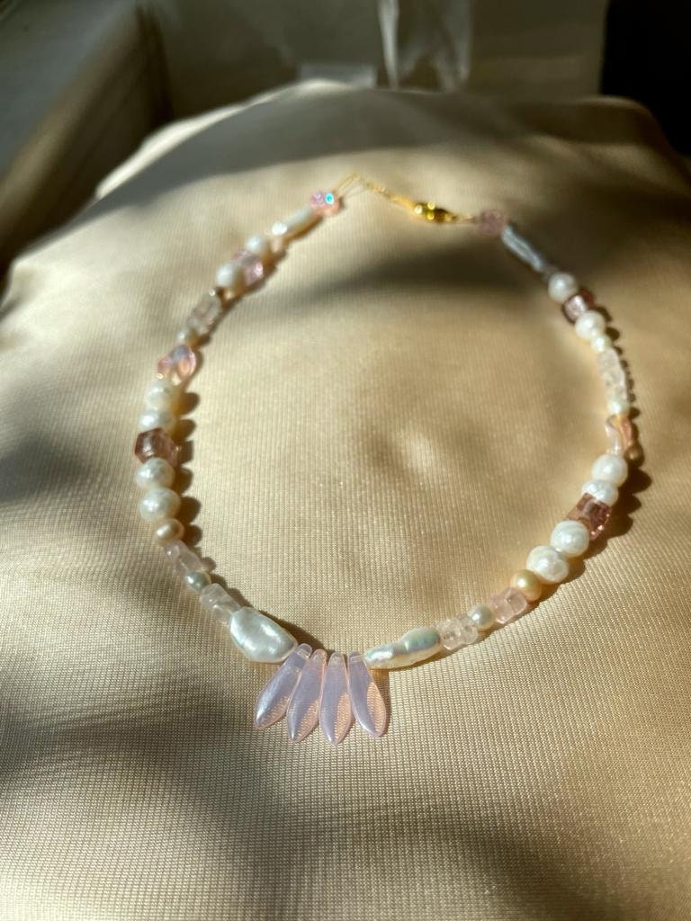 Caracola – Shell-inspired Pearl & Bead Choker | Handmade in Portland - Etsy