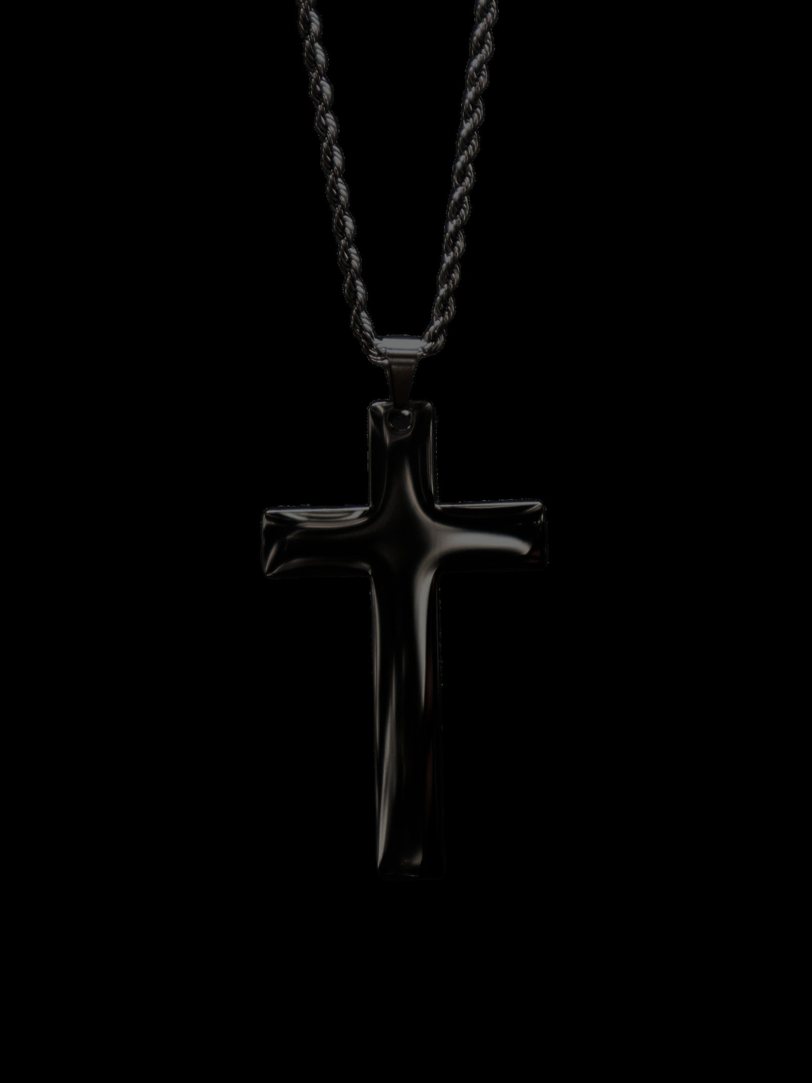 Cross Chain Black - Etsy