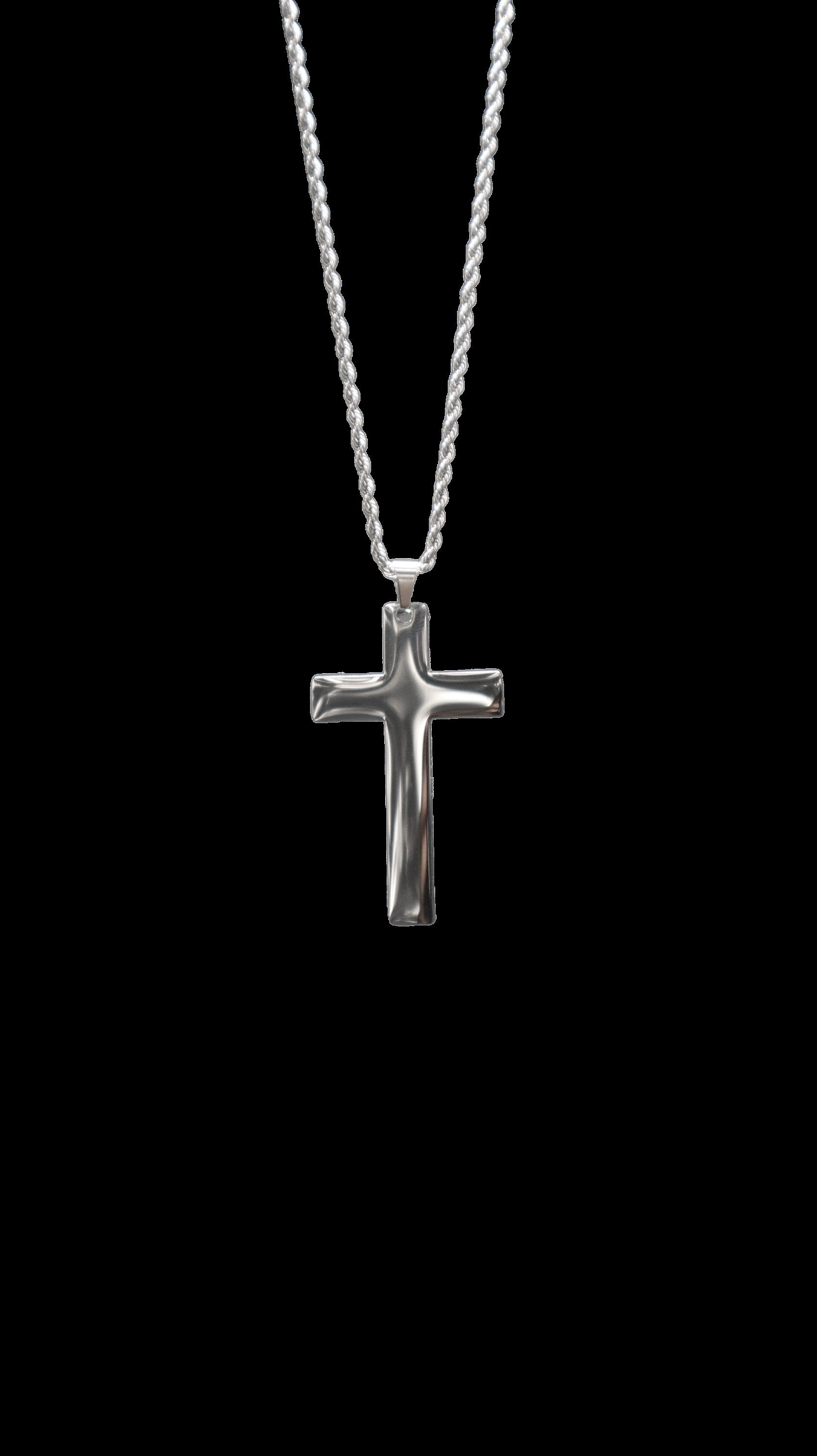 Cross Chain Silver - Etsy