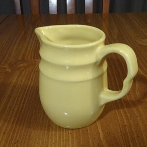Vintage Bright Yellow Stoneware Pitcher / Creamer Made in USA - Etsy