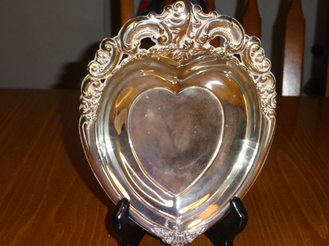 Vintage Godinger Heart Shaped Silver Plate Candy Dish Trinket Dish - Etsy