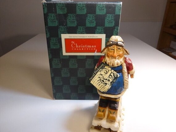 2001 David Frykman Santa's Pastimes Portfolio Skiing - Etsy