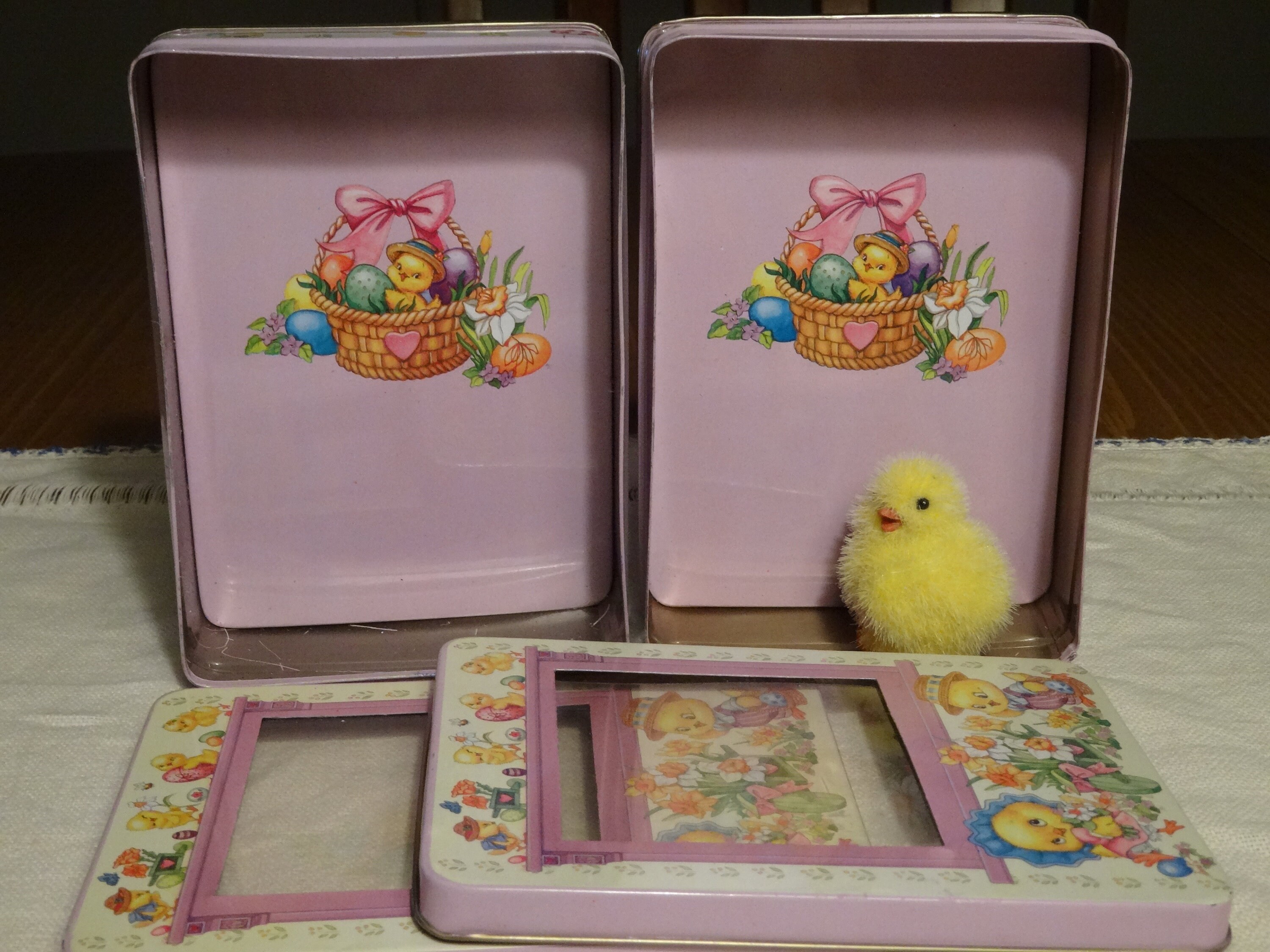 Vintage Small Easter Tins With Chicks, Flowers and Egg Design - Etsy