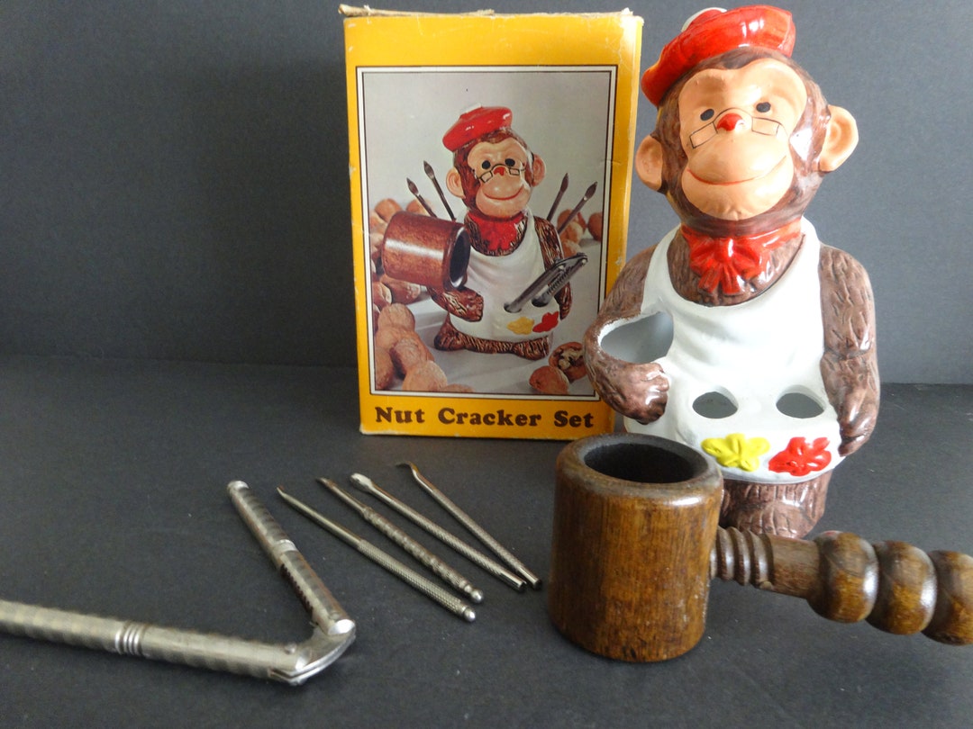 Vintage Artist Monkey Nutcracker Set With Accessories 8 - Etsy