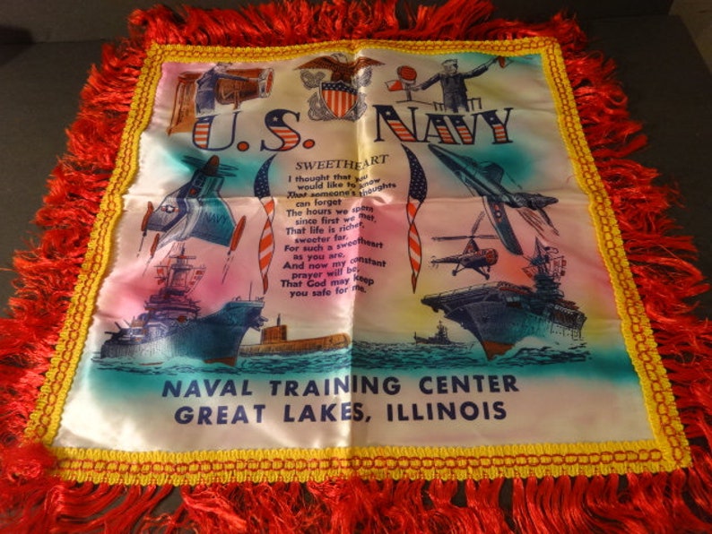 Vintage U.S. Navy Military Sweetheart Poem Keepsake Pillow Sham - Etsy